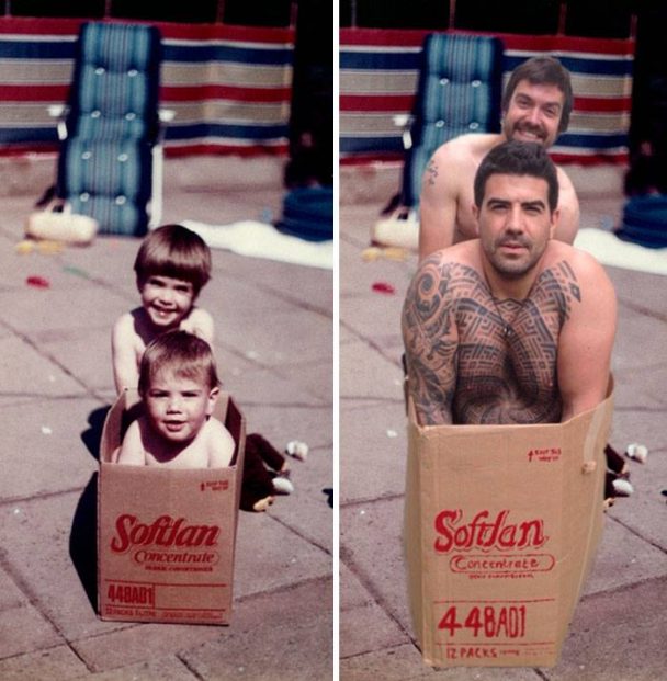 Families Recreate Childhood Photos As Adults & They're Hilarious