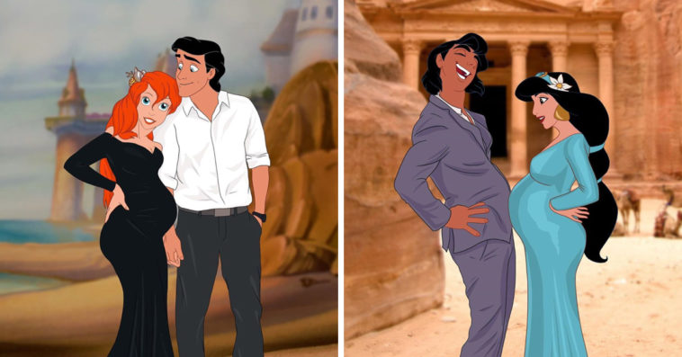 Artist Reimagines Disney Princesses As Modern Pregnant Women